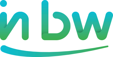 in BW logo